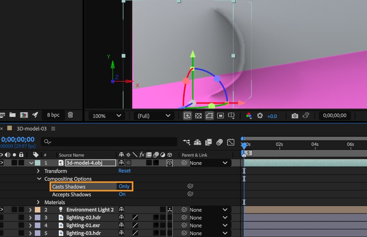 Cast and accept shadows